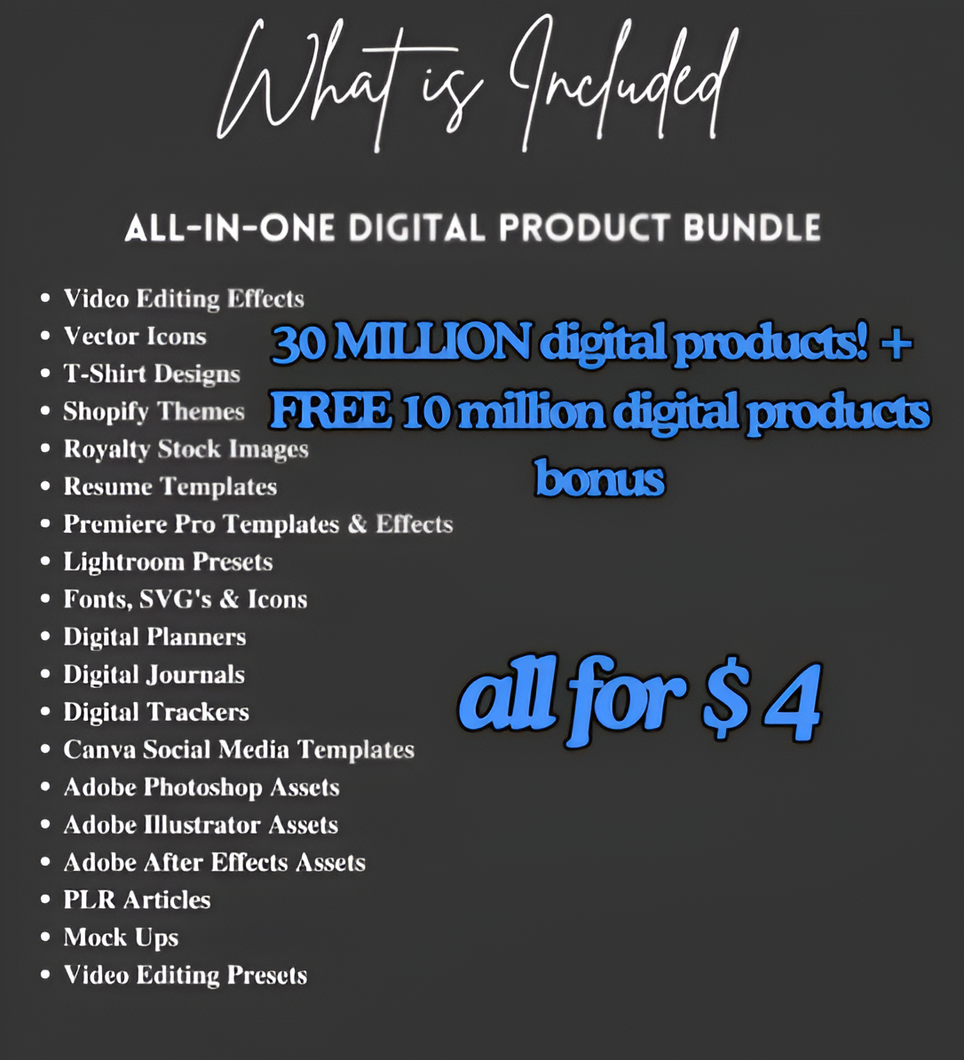 30+10 Million free bonus Digital Products