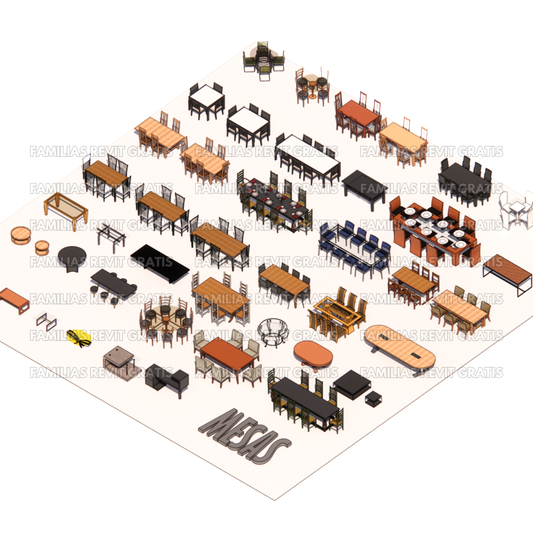 FAMILIAS REVIT PREMIUM DE MESAS - MASTER BIM | Hotmart