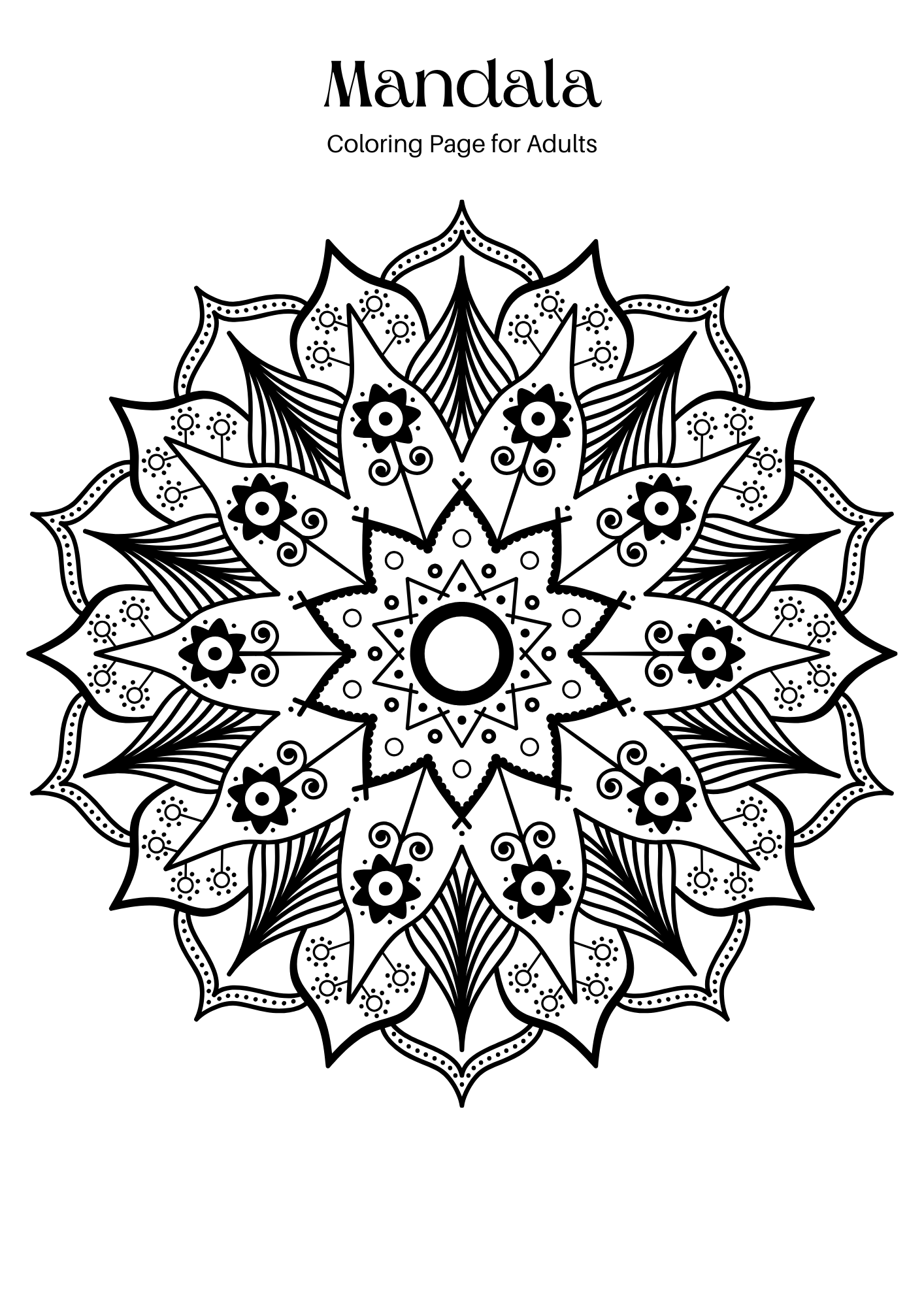 Mandala Magic: A Relaxing Coloring Book for Mindfulness & Stress Relief