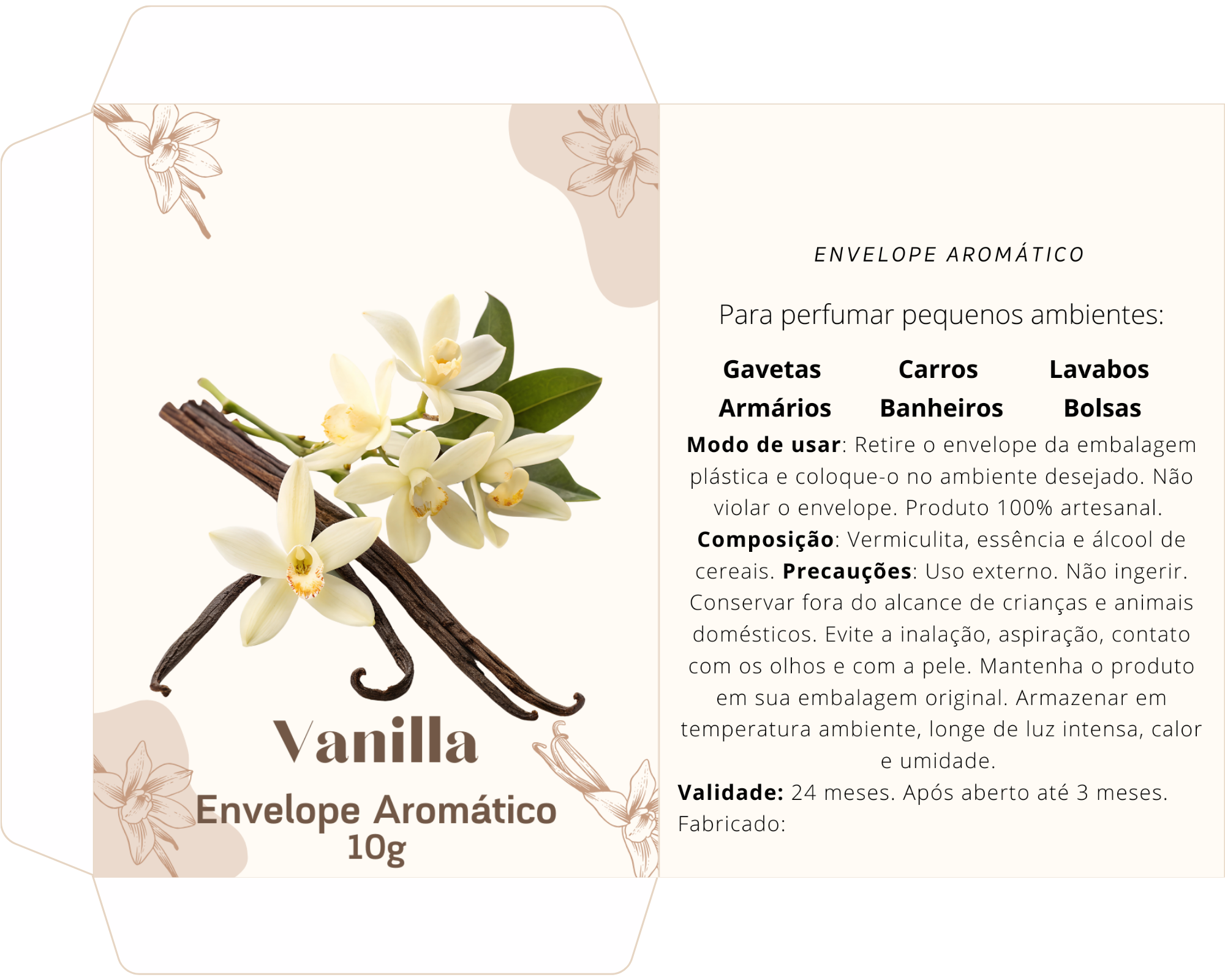 Vanilla Envelope Digital - Pronto para Impressão - Saboaria Para Sa...