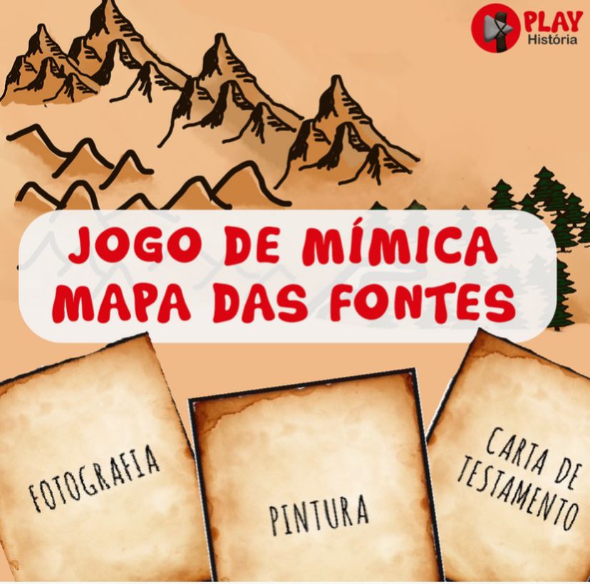 Jogo de Mímica O Mapa das Fontes (em PDF para imprimir) - Fernando☁ ...
