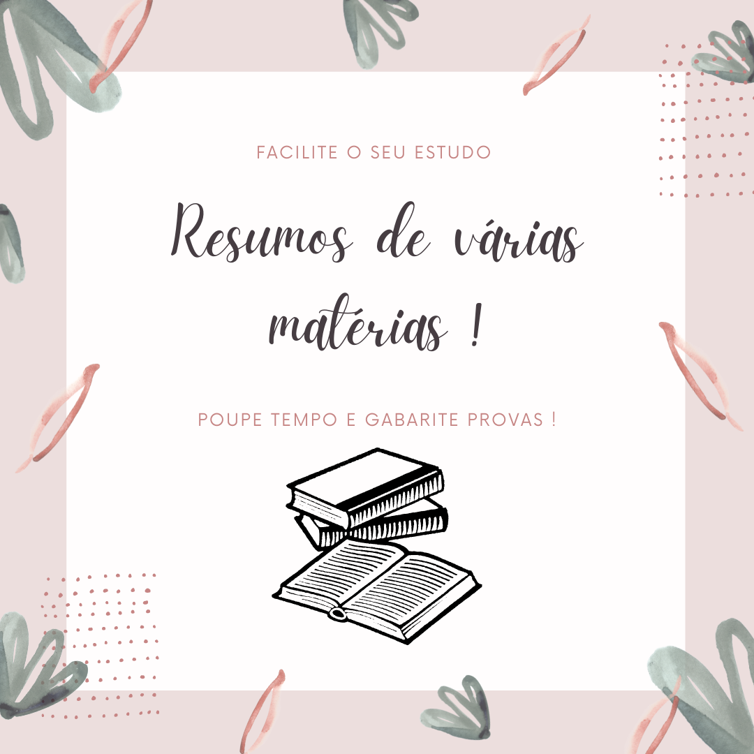 Resumos de matérias escolares para provas e vestibulares