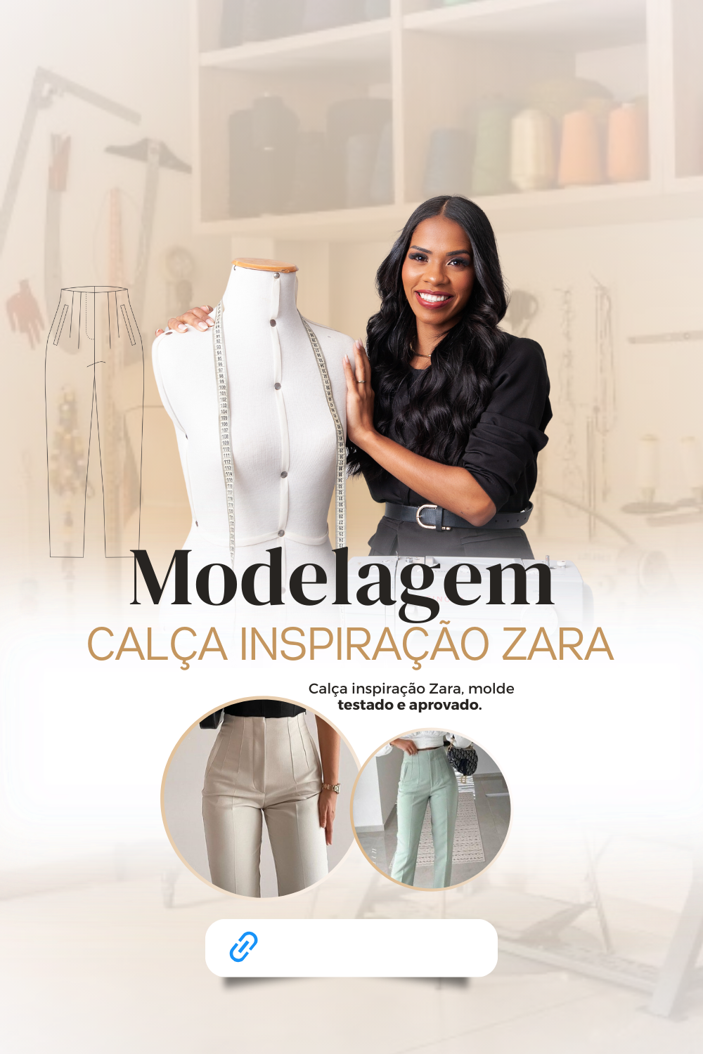 MOLDE CALÇA INSPIRAÇÃO ZARA- P ao XG - juliene | Hotmart