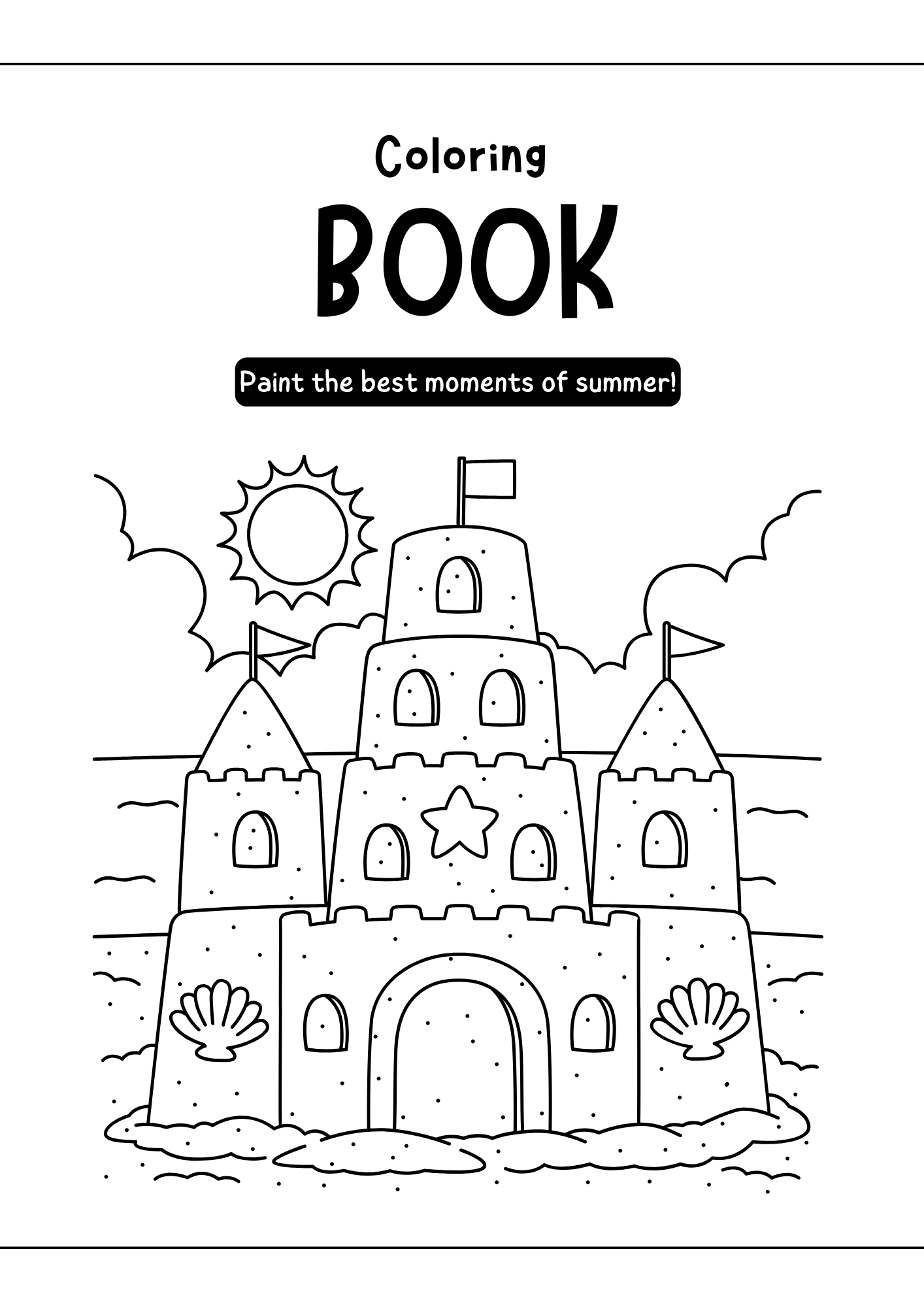 Libro para Colorear Verano Playa Infantil | Hotmart