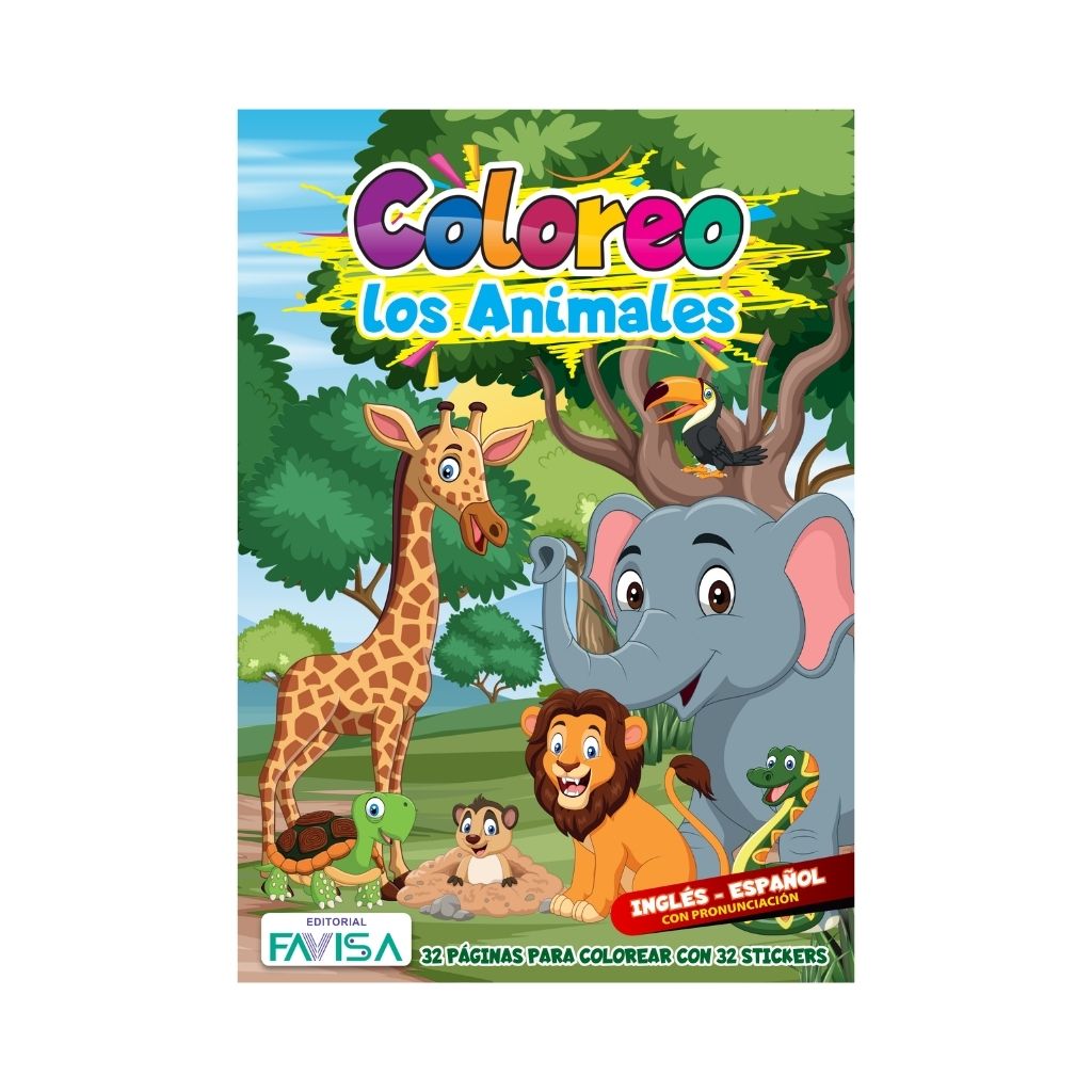 Coloreo los Animales – Libro Bilingüe (Inglés–Español) - Ventas Fav...