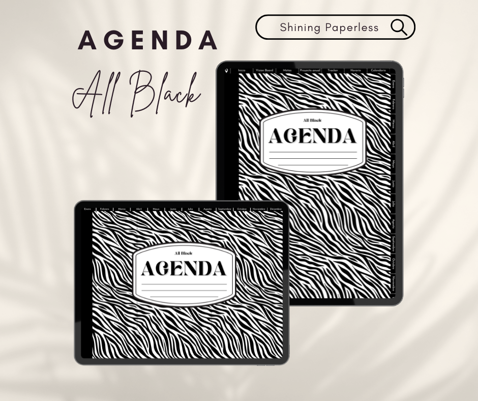 Agenda All Black x2 - Shining Paperless | Hotmart
