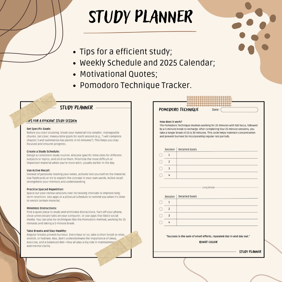 Canva Template - Study Planner - TemplateVerse | Hotmart