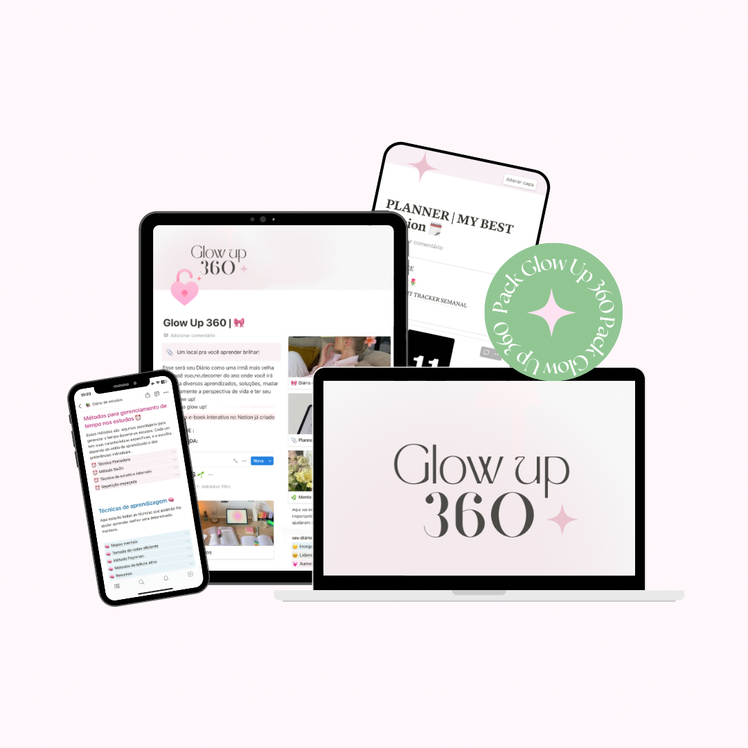 Pack Glow Up 360 - Diário Girls | Hotmart