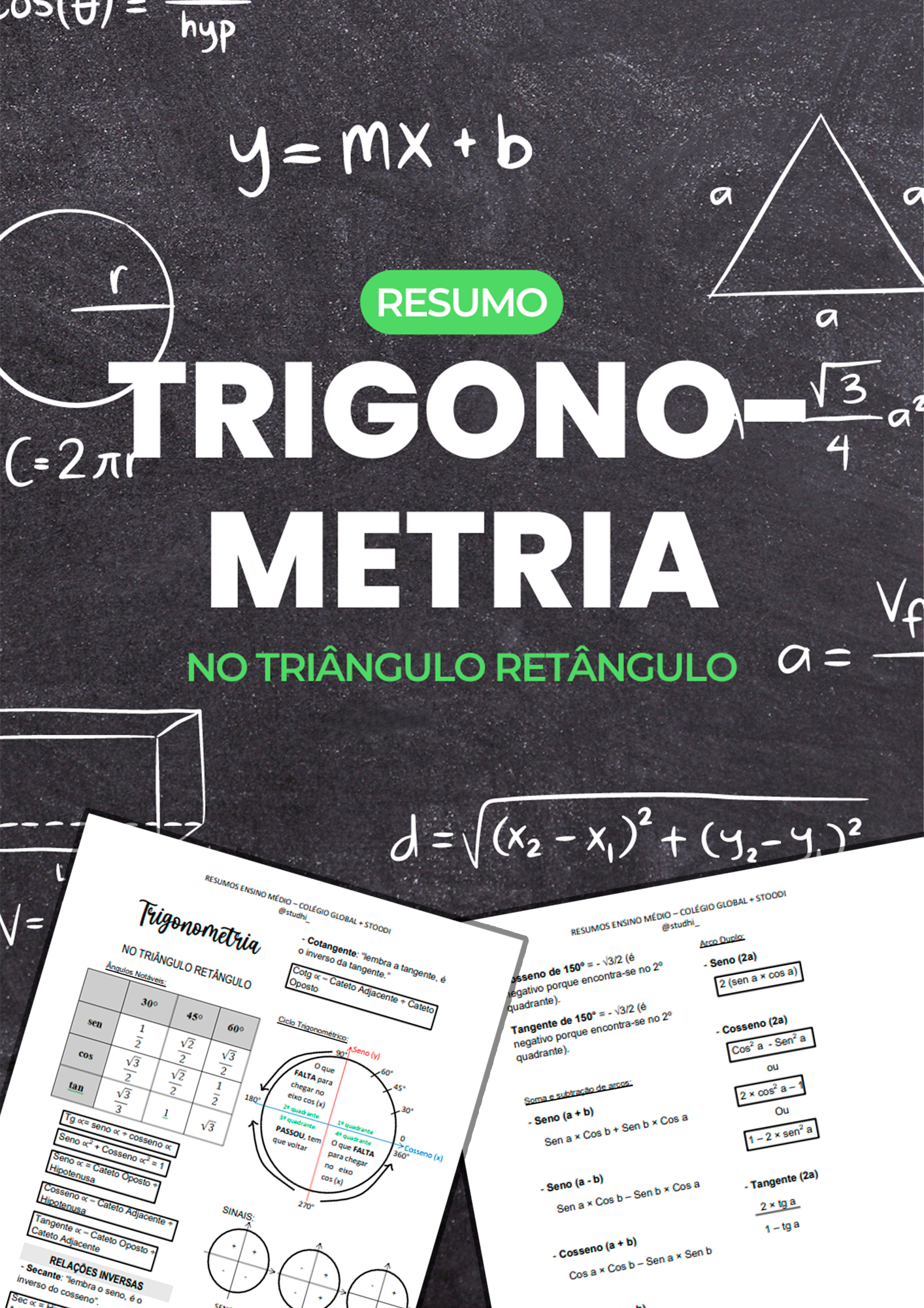 Resumo Matemática - Trigonometria - Dhieniffer | Hotmart