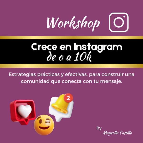 Workshop de 0 a 10k en instgram - mayerlin castillo | Hotmart