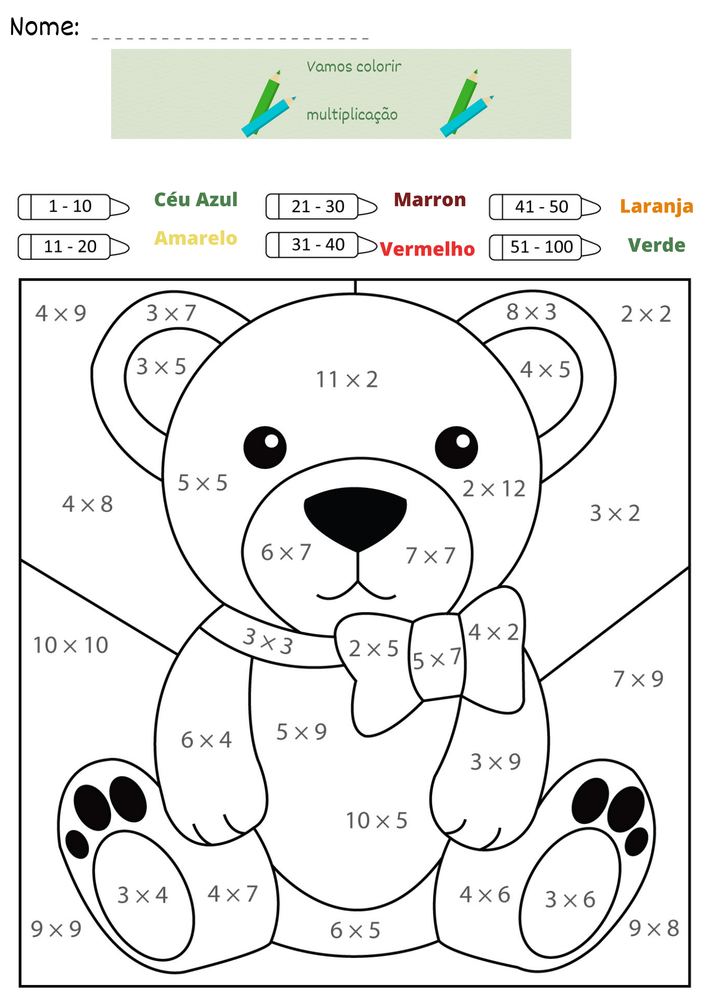 Colorindo a multiplicação - Elohayna Estevão Tiago | Hotmart