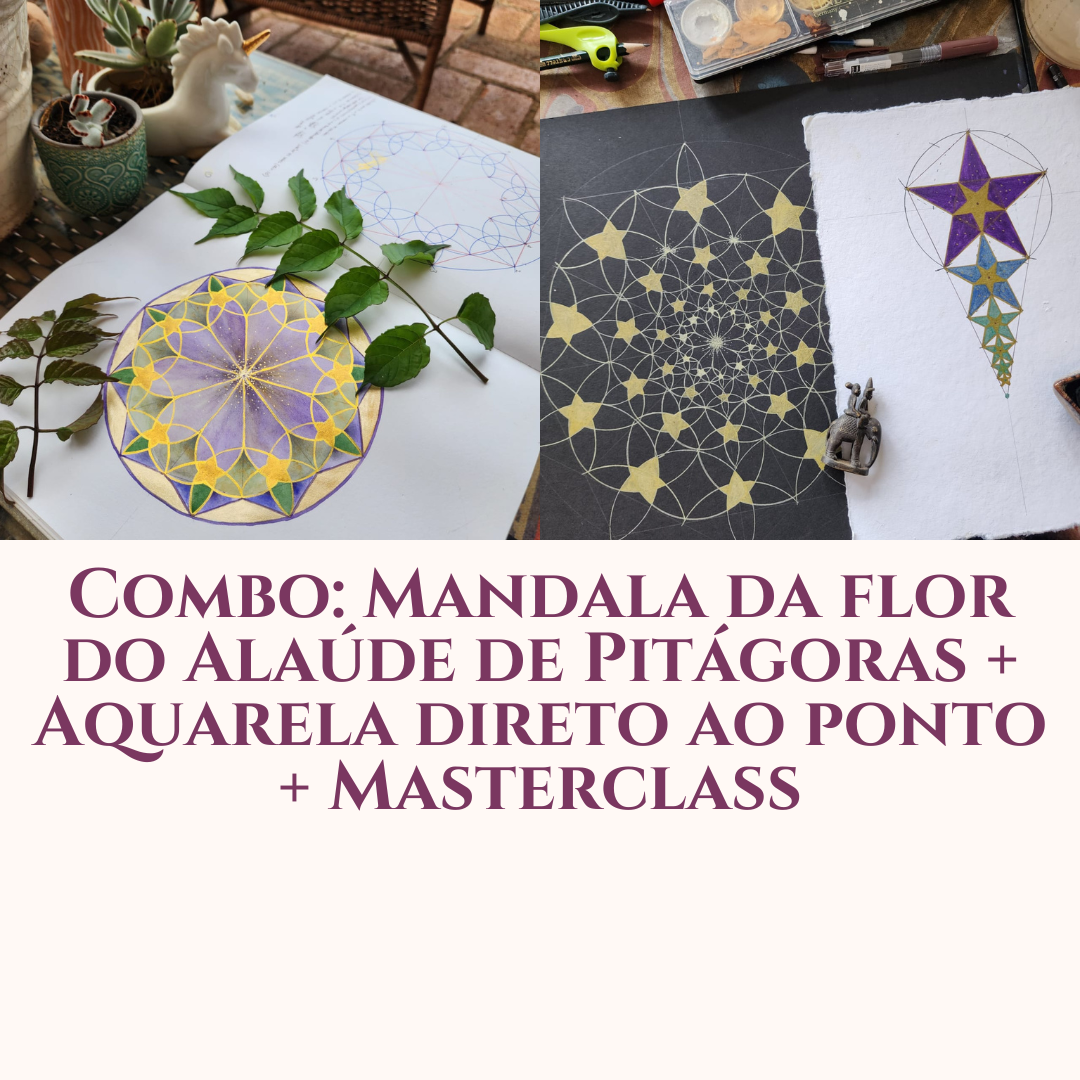 Combo: Mandala da Flor do Alaúde de Pitágoras + Masterclass + Pintura ...