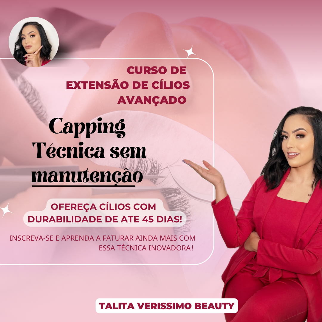 Curso avançado de extensão de cílios - técnica Capping