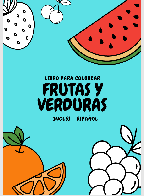 libro para colorear preescolar ingles-español - candy Nol | Hotmart
