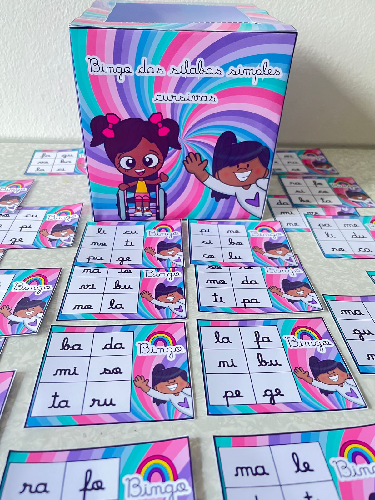 BINGO DAS SÍLABAS SIMPLES CURSIVAS - Sandra Vergara | Hotmart