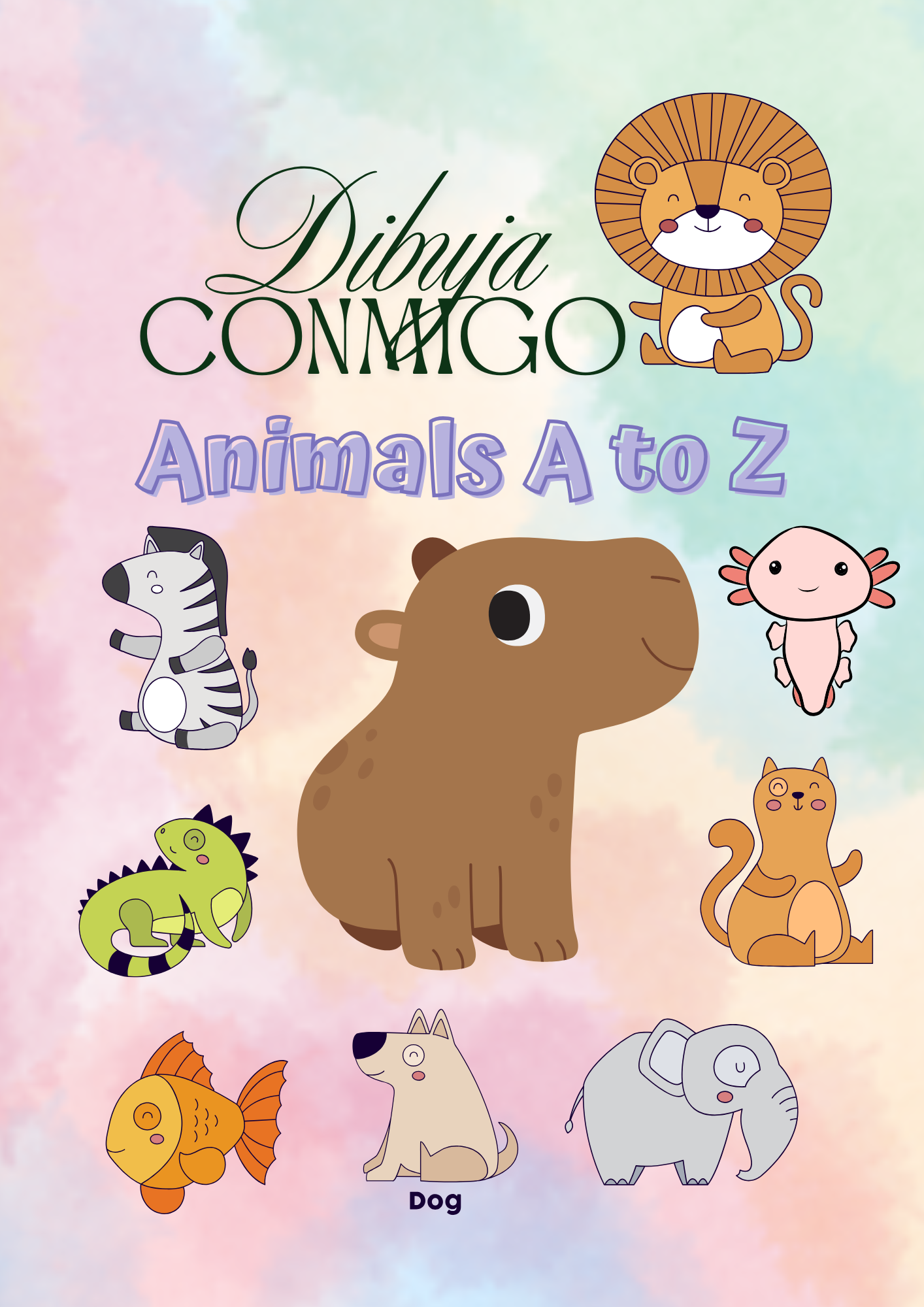 Colorea el alfabeto de animales de la A a la Z