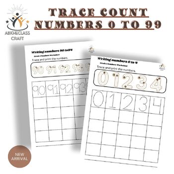read write trace count numbers 0 to 100 worksheets grade 1 - abdell...