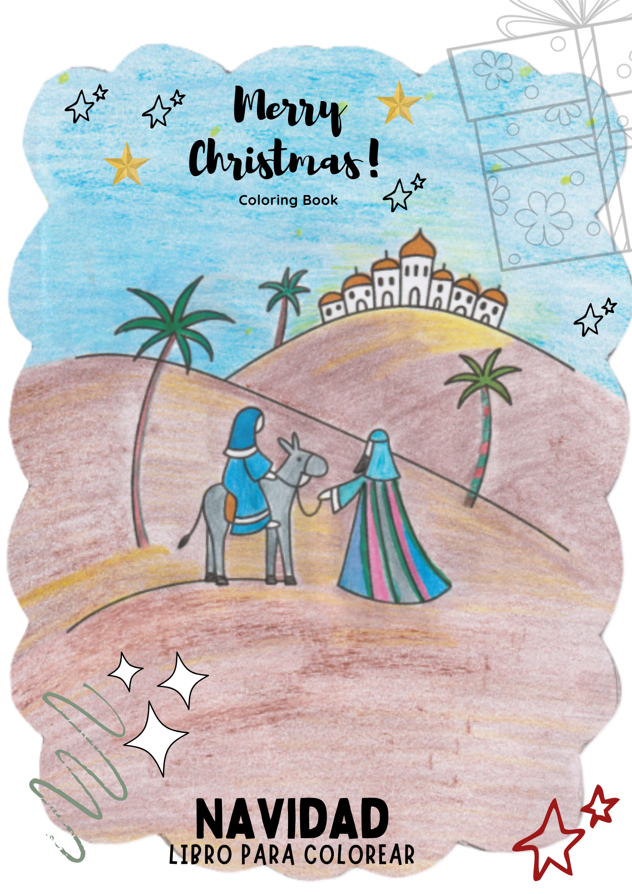 Libro de Colorear de Navidad, Coloring Book, con versículos en inglés ...