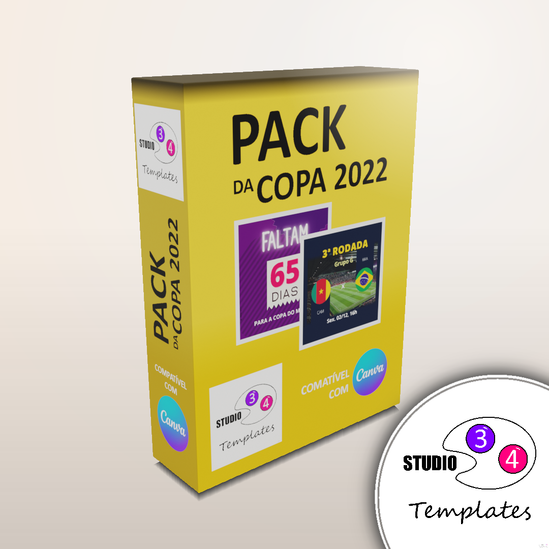 Pack da Copa 2022 - Studio 34 Templates | Hotmart