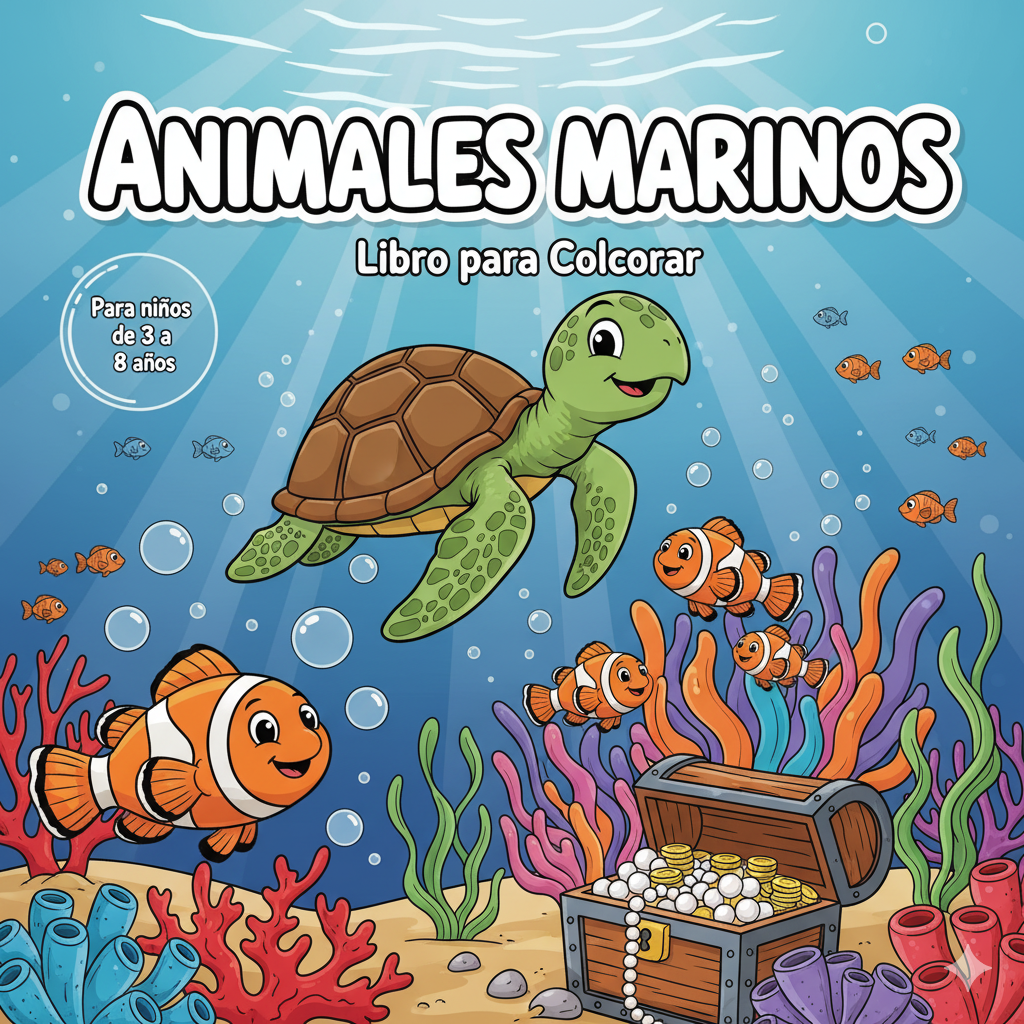 Underwater Adventure Coloring Book - Soluciones creativas | Hotmart