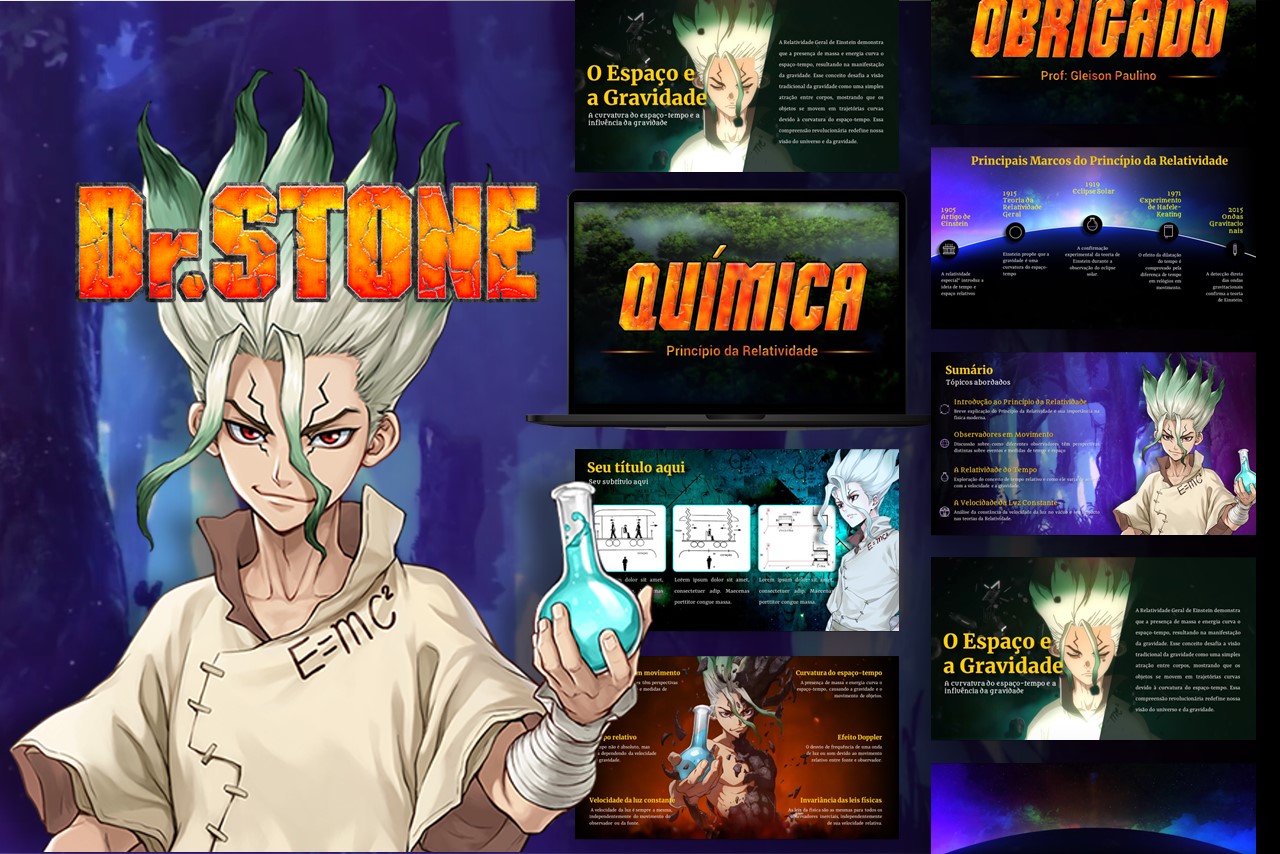 Dr. Stone - Template de PowerPoint - Marcelo Setubal | Hotmart