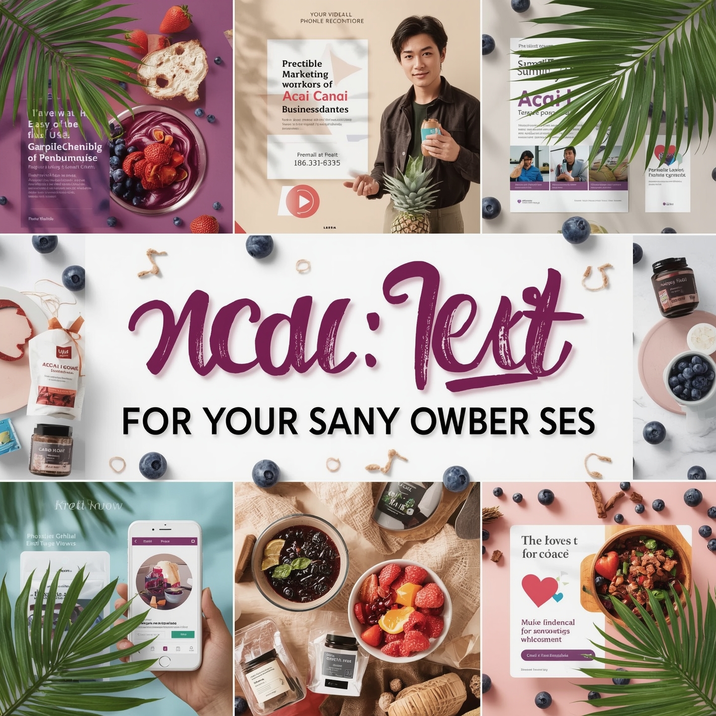 Açaiteria Pack – 25 Canva arts - ATELIE 1 CLICK | Hotmart