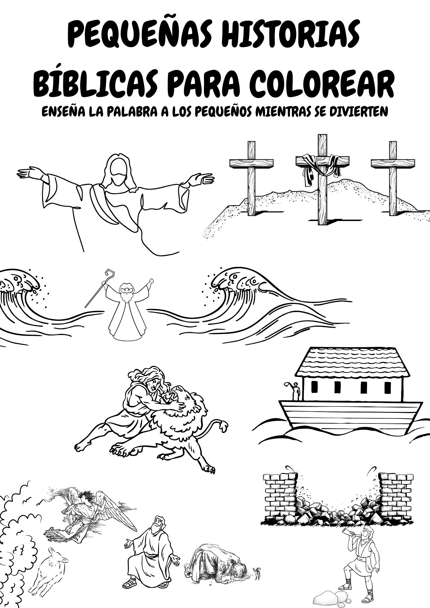 PEQUEÑAS HISTORIAS BÍBLICAS PARA COLOREAR - Semente do Conhecimento...