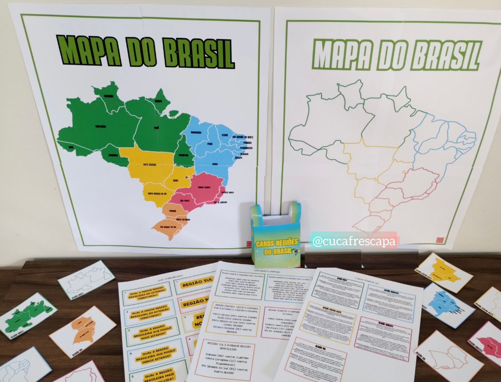 Regiões do Brasil em Cards - Cuca Fresca materiais pedagógicos | Ho...