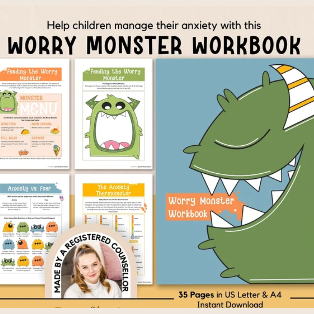 The Worry Monster Anxiety Workbook for Kids