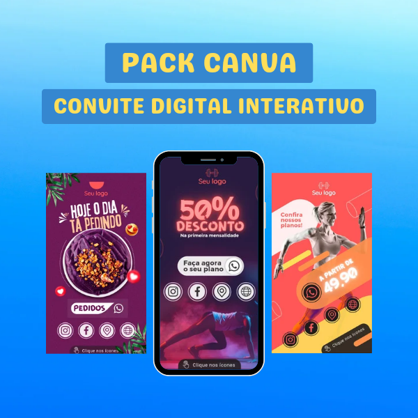 Pack Canva Convite Digital Interativo - vinícius Francisco de Lima...