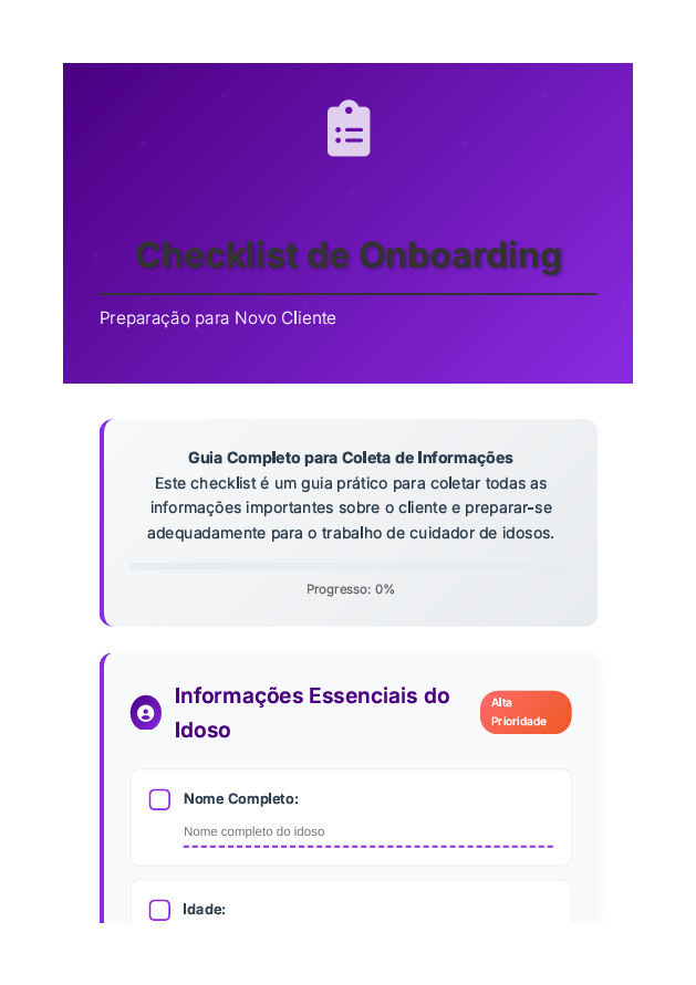Checklist Onboarding do Cliente - Gustavo Alves | Hotmart