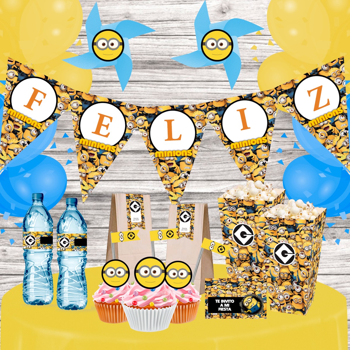 Kit Imprimible Minions Candy Bar Personaliza tu Fiesta (PDF) - Bell...