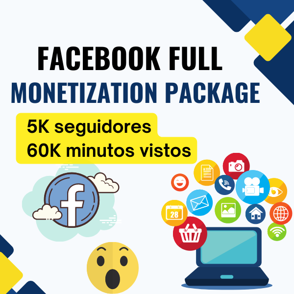 Facebook Full Monetization Package [5K seguidores + 60K minutos vis...