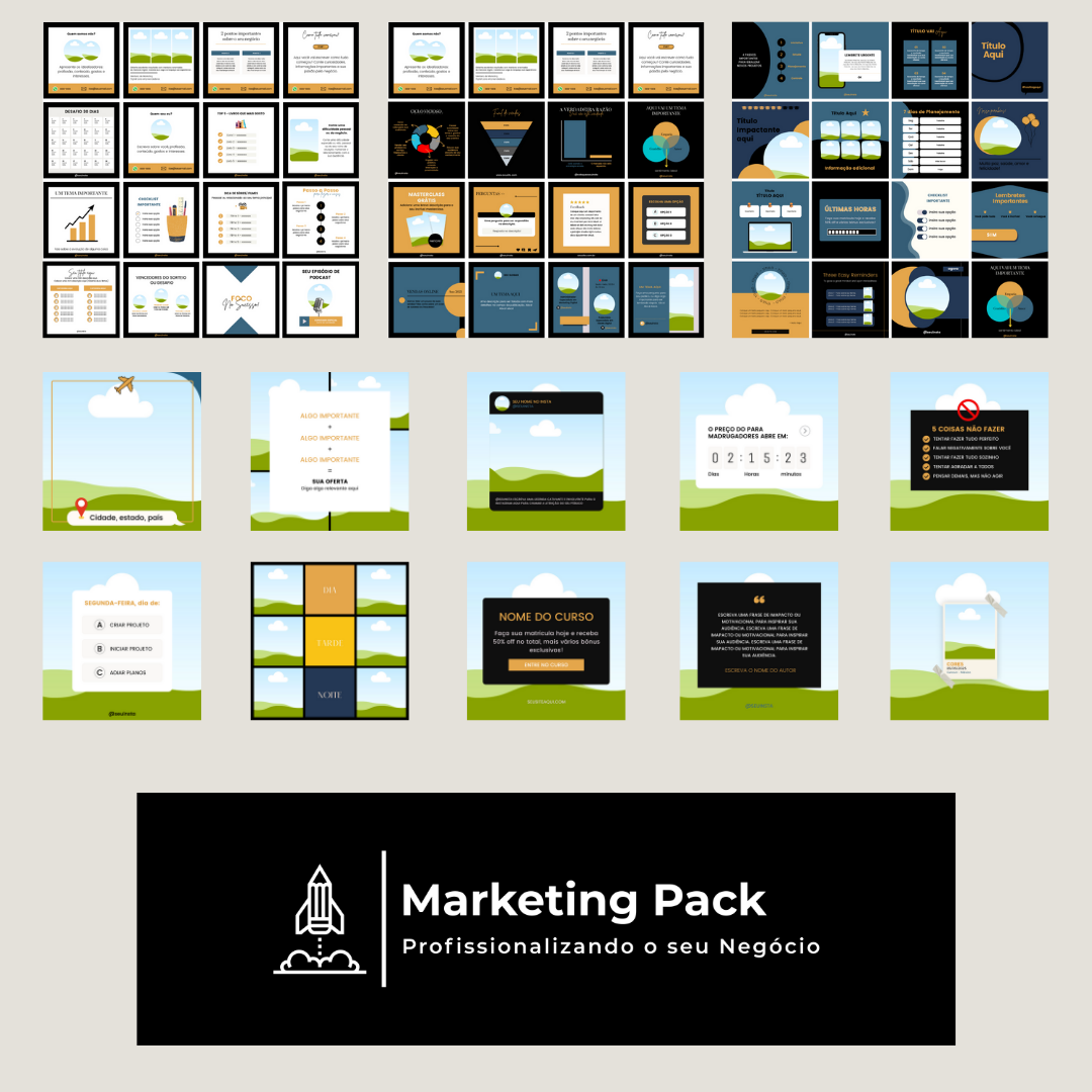 Marketing Pack - Templates Editáveis 2.0 - Marketing Pack | Hotmart