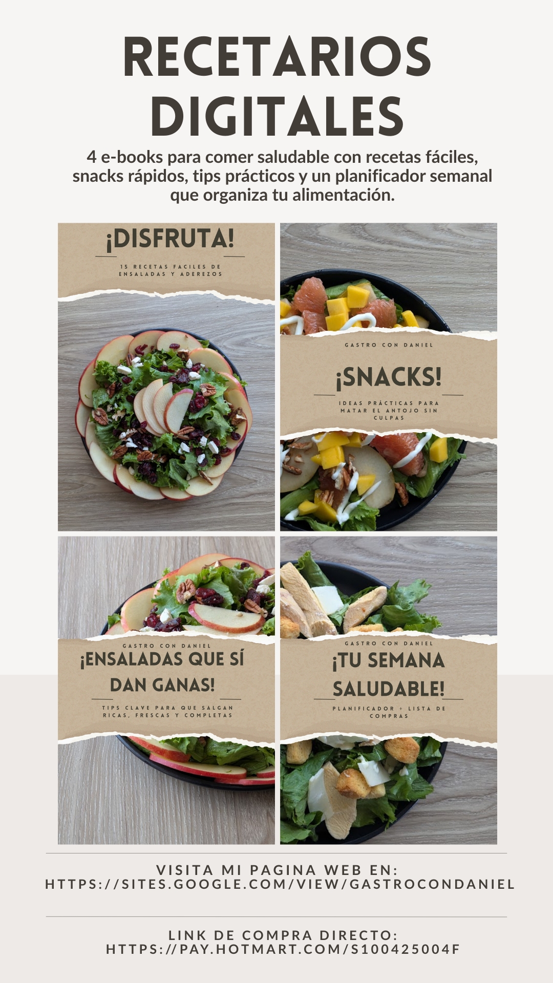 ¡Combo Saludable! (¡Disfruta! Recetario Digital: 15 Ensaladas y 10 Aderezos Deliciosos ...