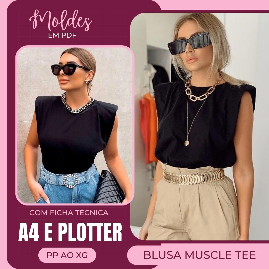 Blusa Muscle Tee - Molde em PDF - CASINI - MOLDES EM PDF | Hotmart