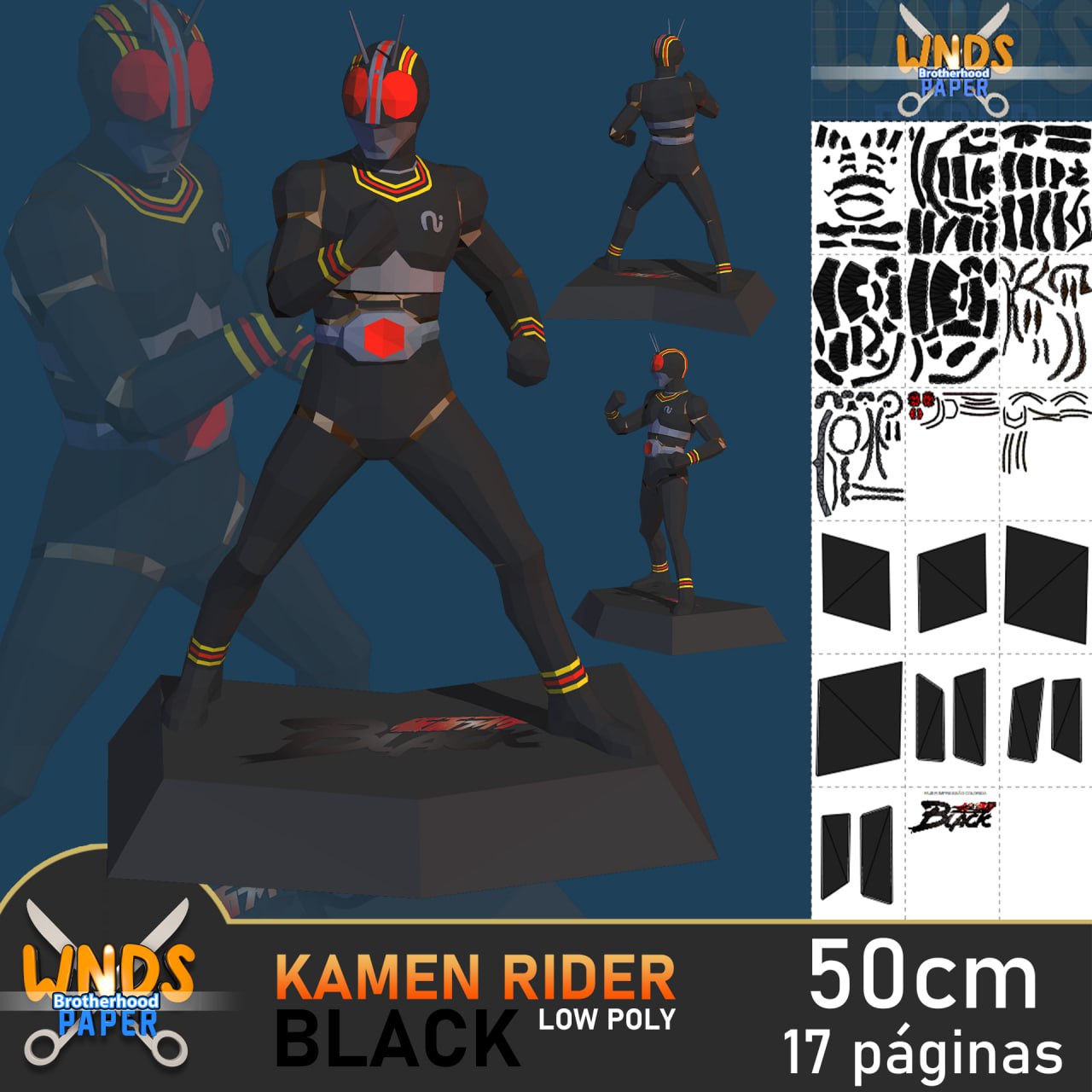KAMEN RIDER BLACK - LOW POLY - weslei nunes da silva | Hotmart