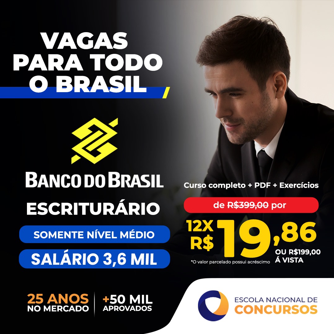 BB (Banco do Brasil) Completo - Escriturário/Agente Comercial - Es...