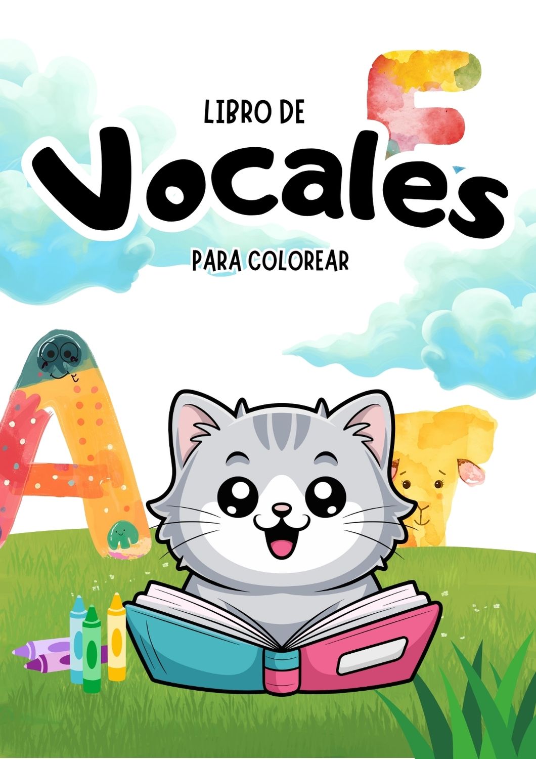 Aprendiendo las Vocales – Libro de vocales para colorear - Germain ...