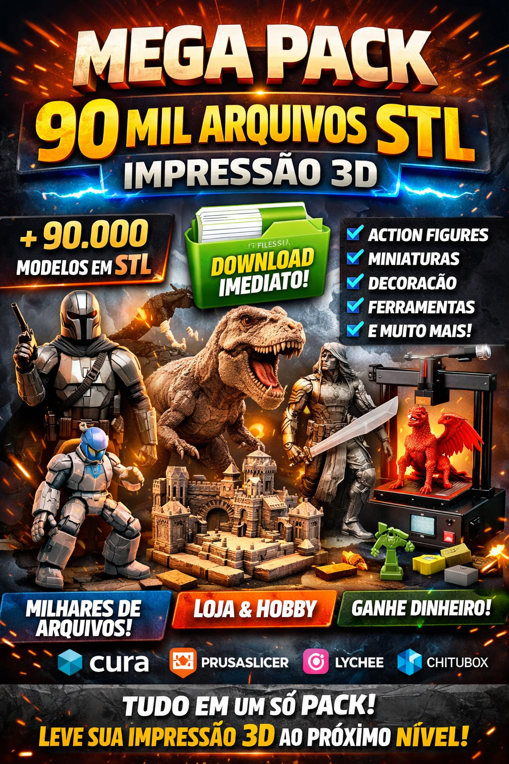 MEGA PACK 90 MIL ARQUIVOS STL - IMPRESSÃO 3D - danilo oliveira | Ho...