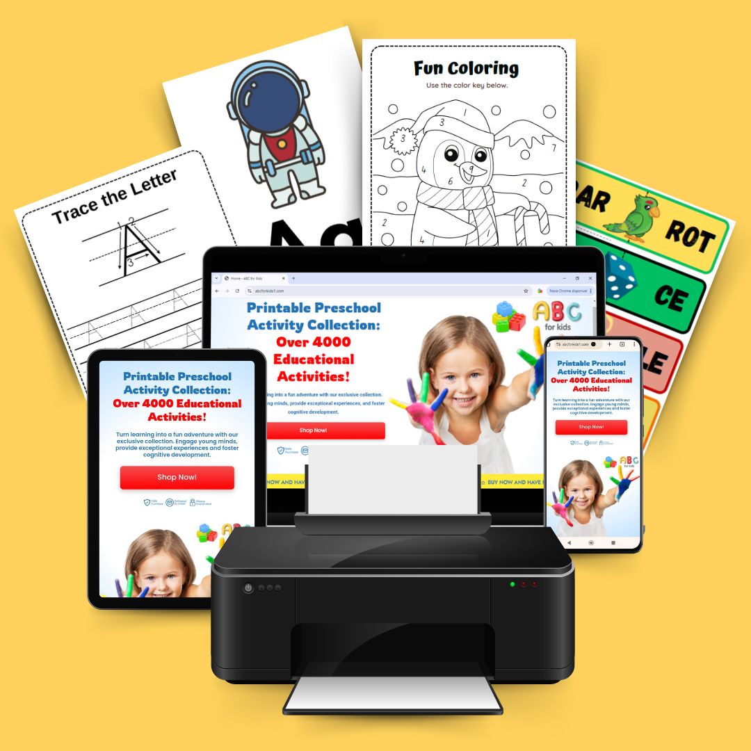 Printable Preschool Activity Collection - Cristiane Alencar | Hotmart