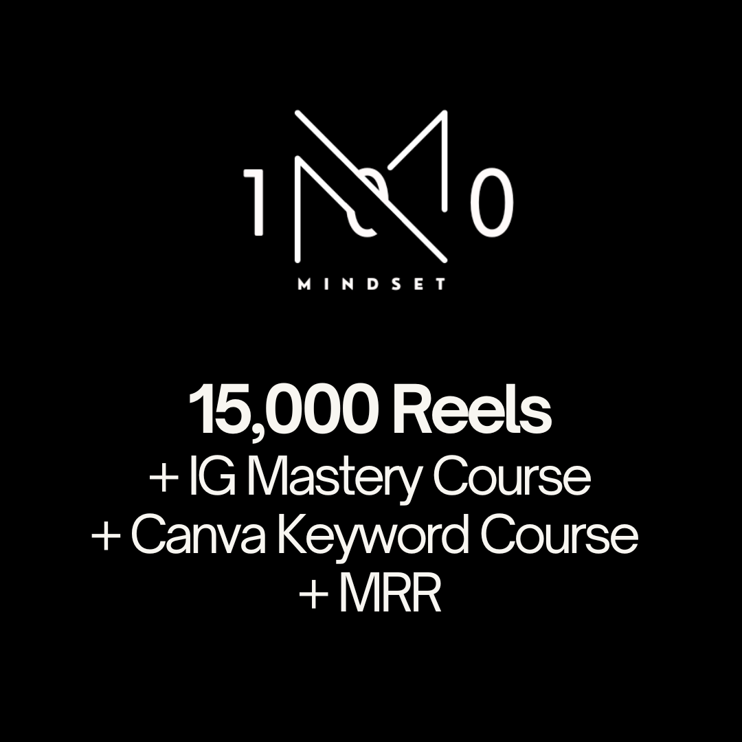 100M Mindset - 15.000 Reels + IG Mastery Course + Canva Keyword Course