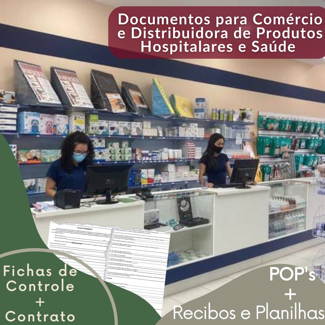 POP'S COMÉRCIO DE PRODUTOS HOSPITALARES E SAÚDE, FICHAS DE CONTROLE...