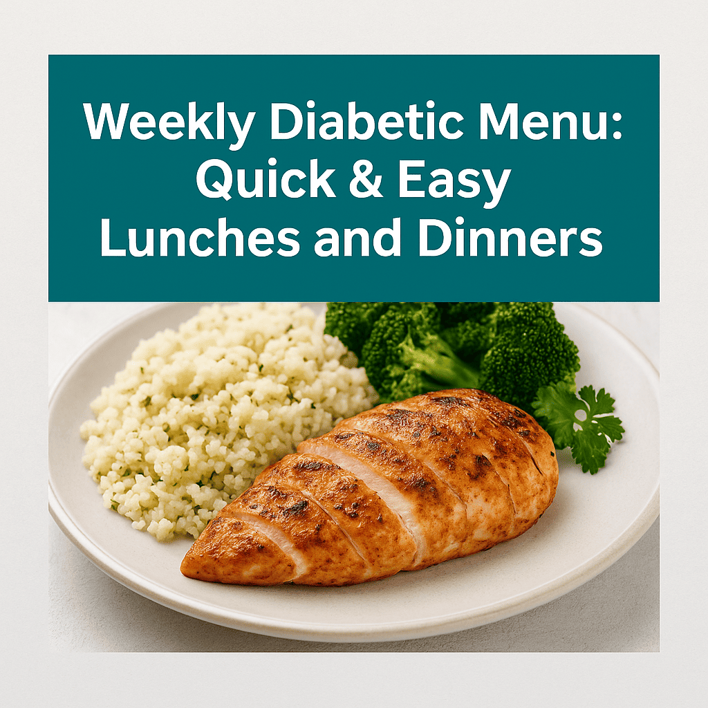 Weekly Diabetic Menu: Quick & Easy Lunches and Dinners