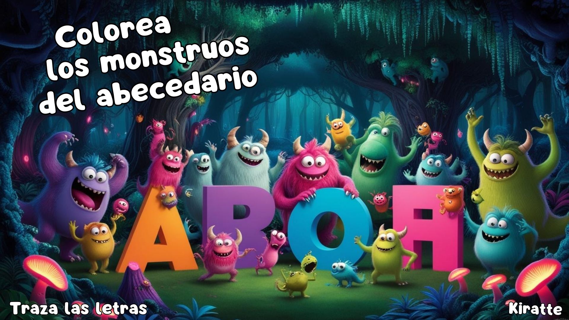 Colorea los monstruos del abecedario - Kiratte | Hotmart