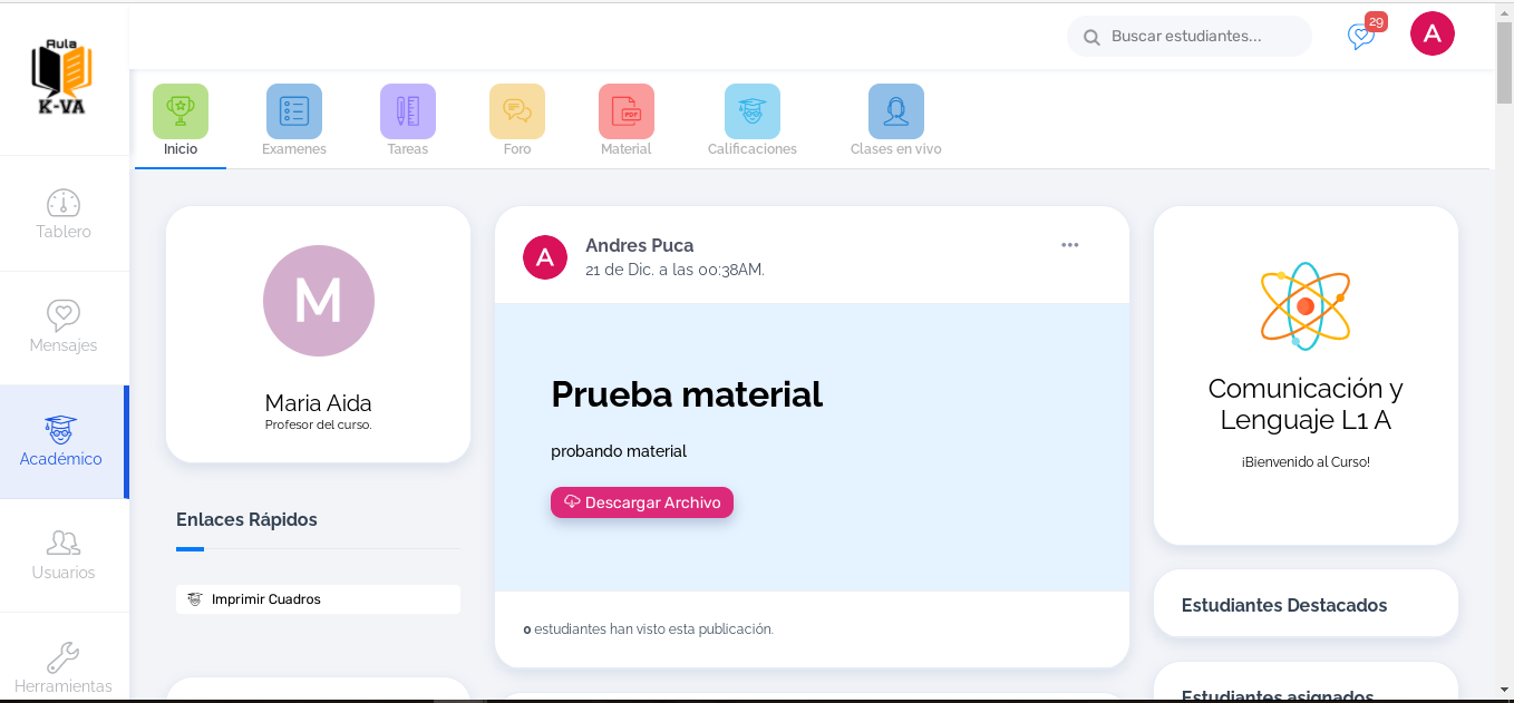 Plataforma de Gestión Educativa Completa con Aula Virtual y Video c...