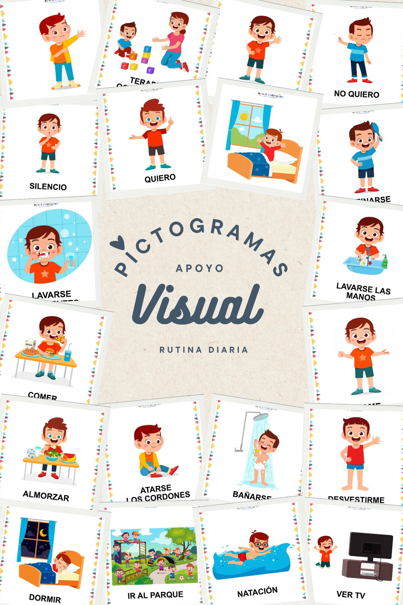 Ebook Pictogramas y apoyo visual en el Autismo 150 Tarjetas Rutina ...