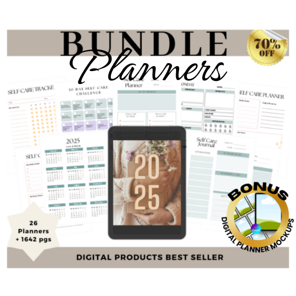 Packs de 26 Planners 2025 PLR MRR Derechos de reventa maestra, los...