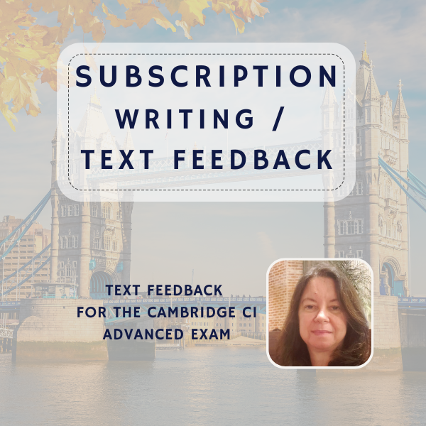 SUBSCRIPTION: WRITING/Text Feedback for C1