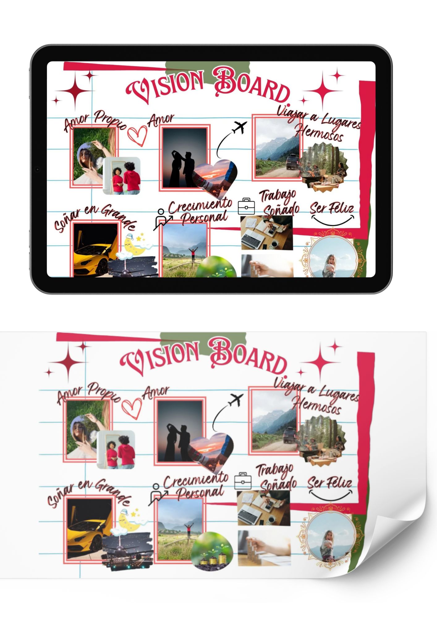 Un vision board, o tablero de visión, - S. Torres | Hotmart